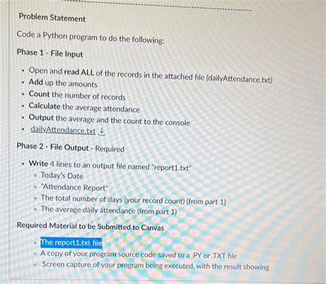 Solved Code A Python Program To Do The Following Phase Chegg