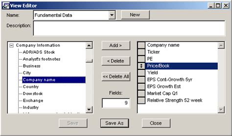 isolating data in stock investor with views aaii
