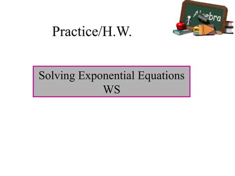 Solving Exponential Equations Ppt 3pptx