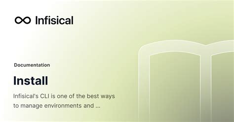 Install Infisical