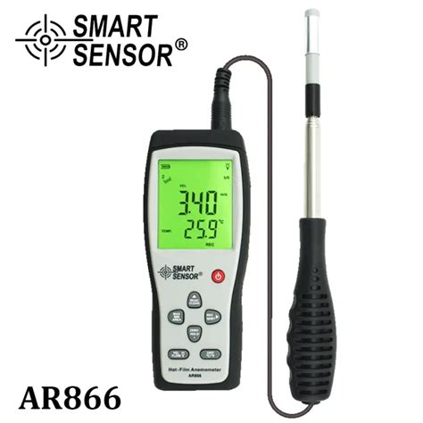 Smart Sensor Ar866 Hot Film Anemometer Air Flow Wind Speed Hot Wire