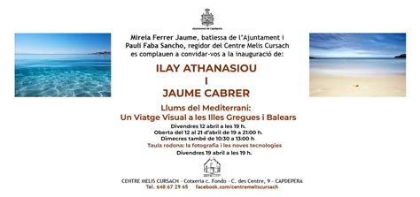 Luces Del Mediterráneo Un Viaje Fotográfico Entre Ilay Athanasiou Y Jaume Cabrer En El Centro