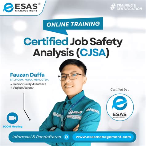 Job Safety Analysis Certified Job Safety Analysis Cjsa Esas