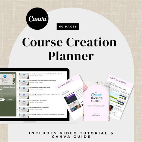 Printable Course Planner Course Creator Planner Template Etsy