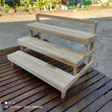 ชั้นวางของ ชั้นวางขั้นบันได ชั้นวางต้นไม้3ชั้น Yalejirapat Thaipick