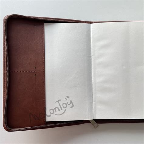 Custom Leather Portfolio Folder Notebook Leather Cover Travel A4