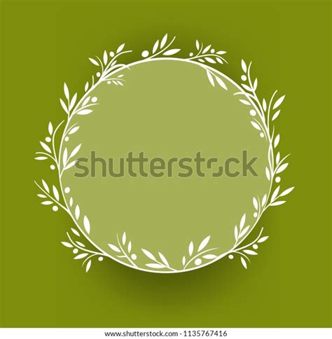Olive Tree Border Vector Element Eps10 Stock Vector Royalty Free 1135767416