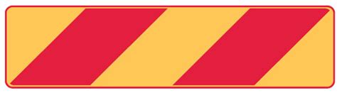 Vehicle Truck Identifcation Signs Diagonal Red Yellow Stripes