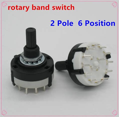 10pc High Quality RS26 2 Pole Position 6 Selectable Band Rotary Channel