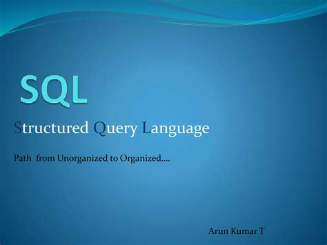 Sql Ppt Pptx