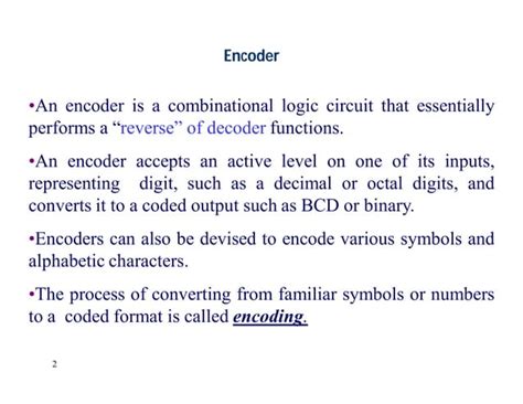 Digital Electronics 9 Encoder And Decoder Pdf PDF