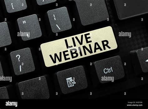 Hand Writing Sign Live Webinar Business Overview Internet Education Chat Chatting On