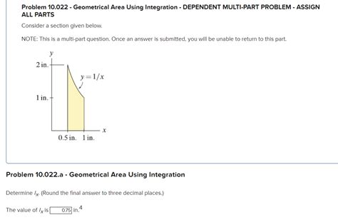 Solved Problem 10 022 Geometrical Area Using Integration