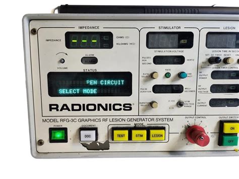 Radionics Rfg 3c Plus Rf Lesion Generator System Benchtop Testing