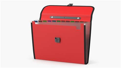 Expandable Document File Folder Red Open 3d Model 29 3ds Blend