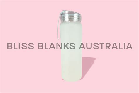 500ml Sublimation Frosted Glass Bottle Bliss Blanks Australia