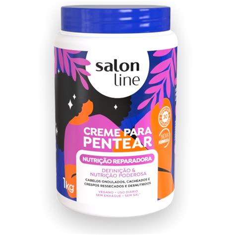Creme Para Pentear Nutrição Reparadora Salon Line kg Shopee Brasil