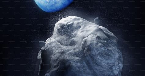 A Large Meteor Breaking Up And Heading Towards Planet Earth 3d