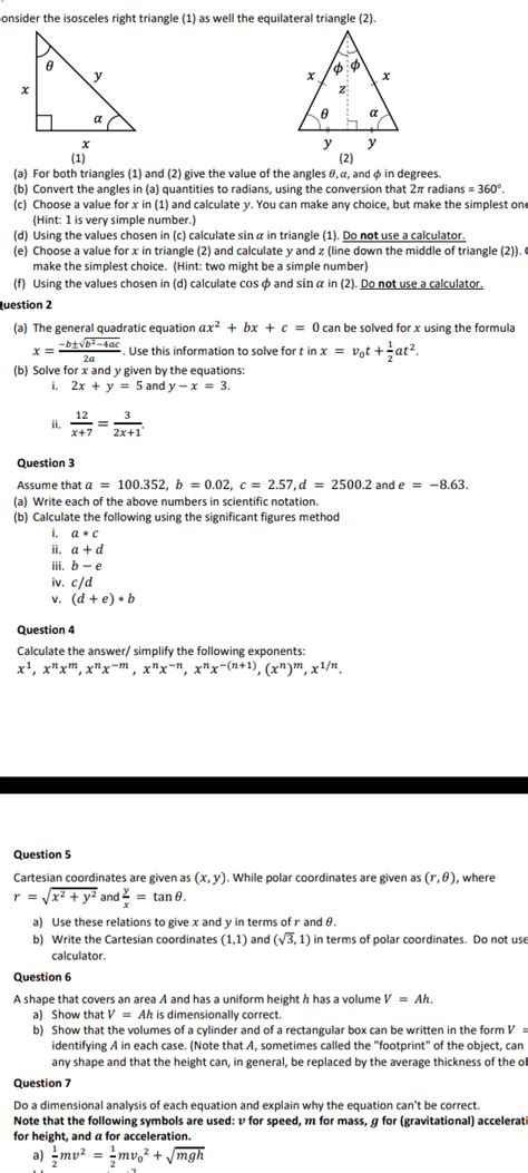 Solved Consider The Isosceles Right Triangle As Well The Chegg