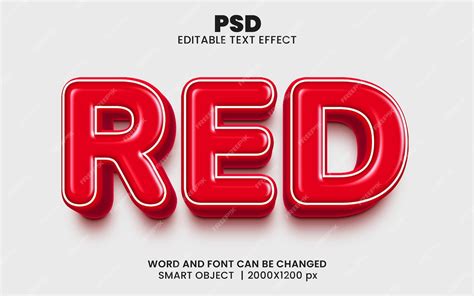 Premium Psd Red 3d Editable Photoshop Text Effect Style With Modern Background