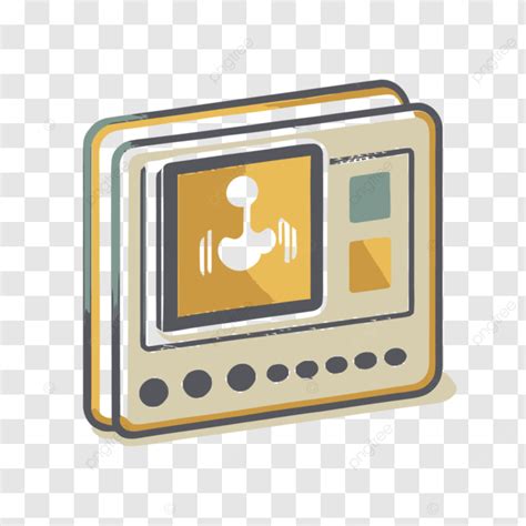 데스크톱 컴퓨터 모니터 아이콘이 있는 금색 그림 벡터 흰색 배경에 있는 단순한 다채로운 초음파 아이콘 그림자 없음 작은 프레임 중앙 Png 일러스트 및 벡터 에 대한