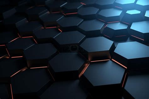 premium photo a closeup of a black and white hexagonal pattern