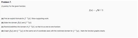 Solved Problem 7 5 Points For The Given Function Fx