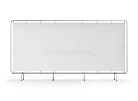 Outdoor Vinyl Banner 3d Rendering On White Background Stock