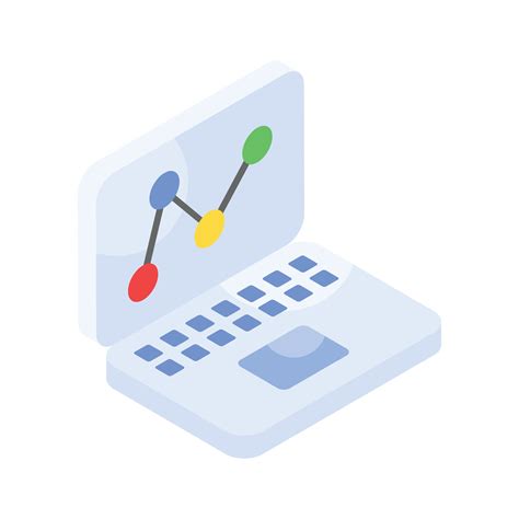 Growth Chart Inside Laptop Showing Concept Icon Of Online Analytics Or