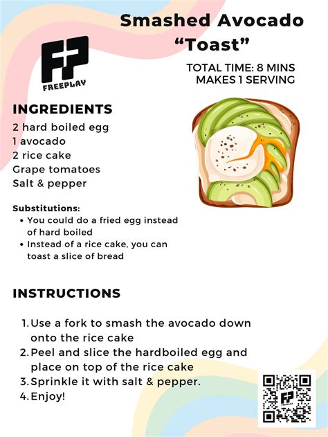 Smashed Avocado “toast” — Free Play