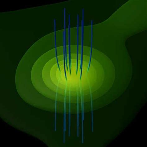 Isosurface Of The Logarithmic Density And Magnetic Field Lines Near