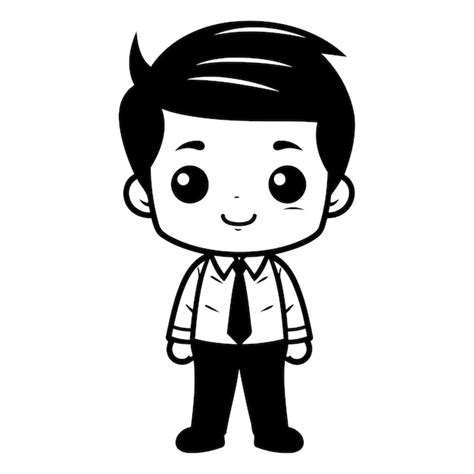 Hombre De Negocios Avatar Personaje De Dibujos Animados En Fondo Blanco
