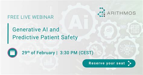 Arithmos On Linkedin Webinar Generative Ai And Predictive Patient Safety