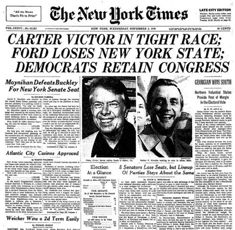 On November 2 1976 Governor Jimmy Carter Was Elected The 39th