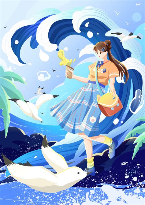 扁平插画风格插画设计作品 设计人才灵活用工 设计dna