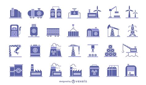 Industrie Icon Set Vektor Download