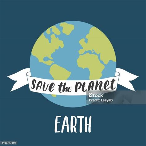 행성 카드 디자인 환경 보호 인식 포스터를 저장하십시오 벡터 그림 4월에 대한 스톡 벡터 아트 및 기타 이미지 4월 개념 공휴일 Istock
