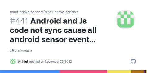 Android And Js Code Not Sync Cause All Android Sensor Event Not Emitted