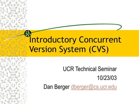ppt introductory concurrent version system cvs powerpoint