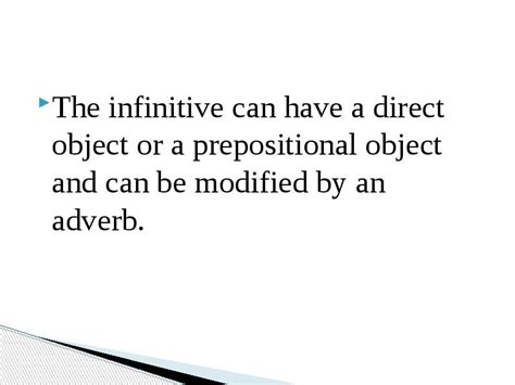 Functions Of An Infinitive In English