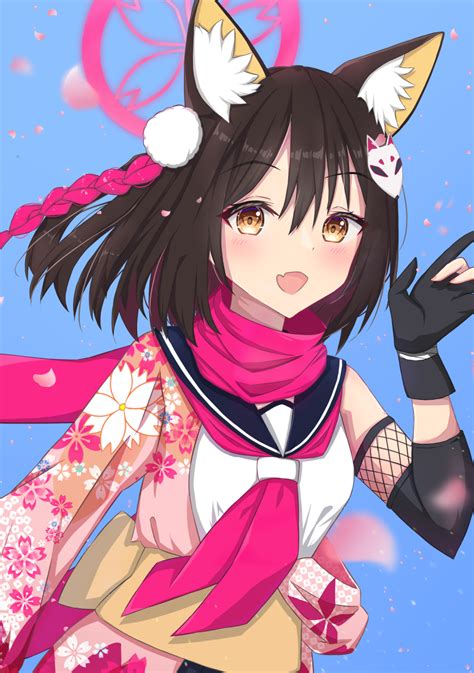 Safebooru 1girl D Absurdres Animal Ear Fluff Animal Ears Bangs Blue
