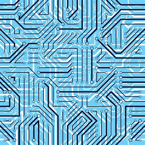 Premium Vector Circuit Board Seamless Pattern Vector Background