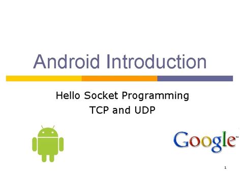 Android Introduction Hello Socket Programming TCP And UDP