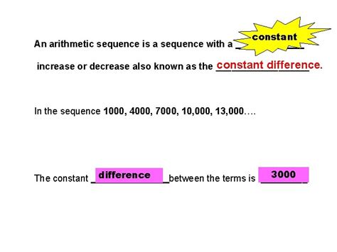An Arithmetic Sequence Is A Sequence With A