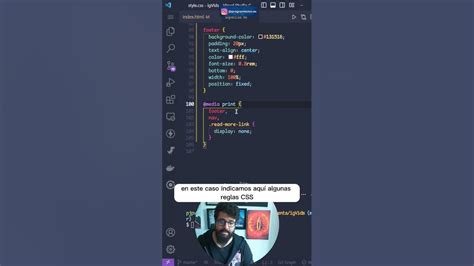 👨‍💻 Css Media Print 😎🤘 Shorts Programacionenespañol Youtube