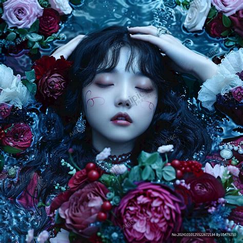 Ai创作图梦幻森系设计 唯美少女与花系列 玫瑰花少女 优雅冷艳梦幻 花艺化妆师 海报森系 质感合成风 艺术人像造型 彩妆人物欣赏 创意人像作品 爱丽丝森林系列 创意唯美女孩 红色森系 鲜花与