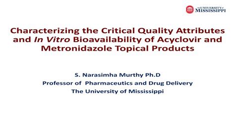 Pdf Topical Formulations And Critical Quality Attributes · Pdf Filecharacterizing The Critical