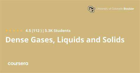 Dense Gases Liquids And Solids Coursera