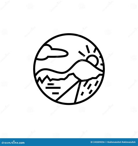 标志自然景观圆矢量图插图设计 向量例证 插画 包括有 生态 圈子 问题的 徽标 地产 叶子 245009056