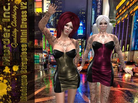 Second Life Marketplace Monique Strapless Mini Dress V2